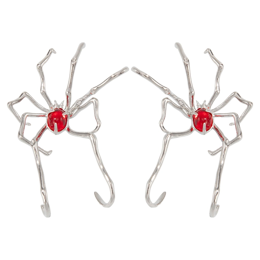 BQBQERT Stylish Gothic Spiders Shape Ear Clips Alloy Metal Acrylic ...