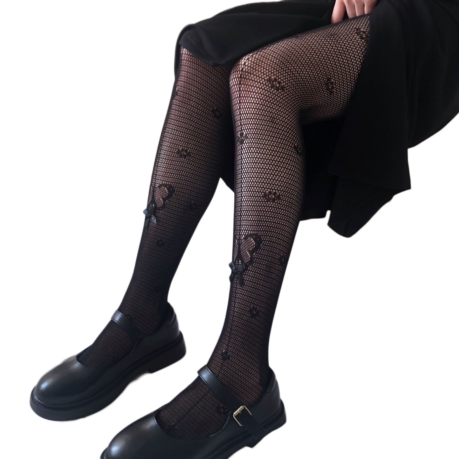 BQBQERT Women Dark Gothic Pantyhose Floral for Butterfly Patterned ...