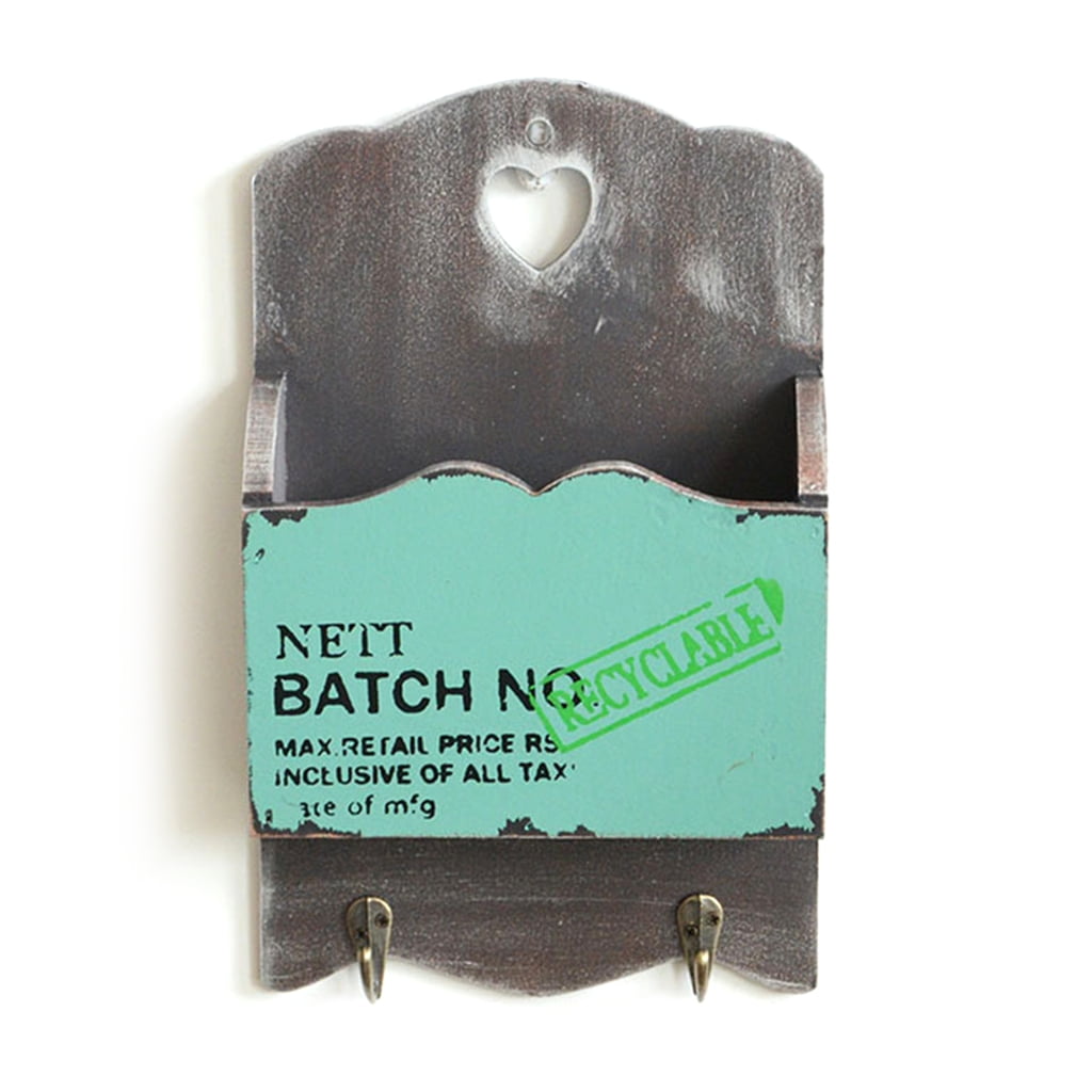 BQBQERT Wood Decorative Wall Box Wall Hanging Storage Box Wall Pocket ...