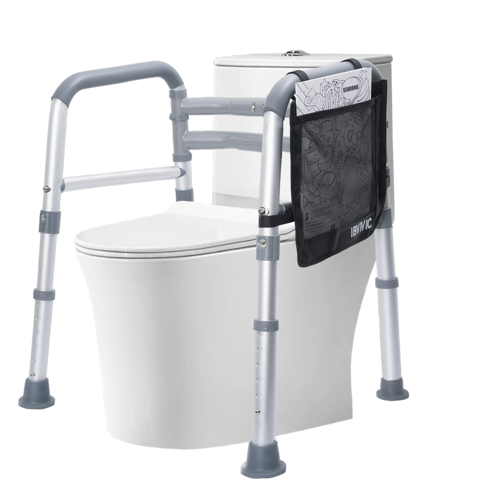 BQKOZFIN Toilet Safety Rails, Adjustable Width & Height Toilet Safety ...