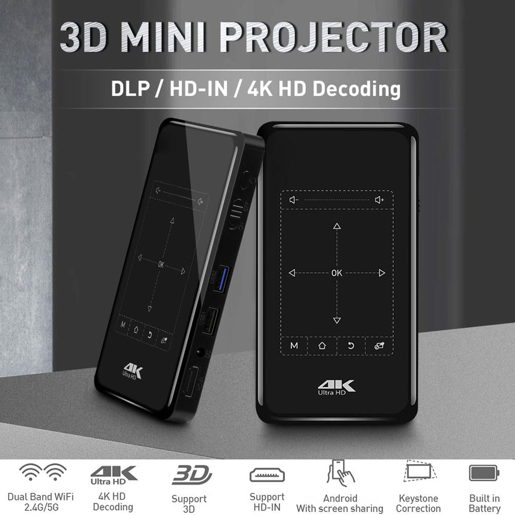 BQLQBQLQ 1gb+8gbeu Cross-Border Wholesale Projector 3d Hd Dlp Android 9 ...