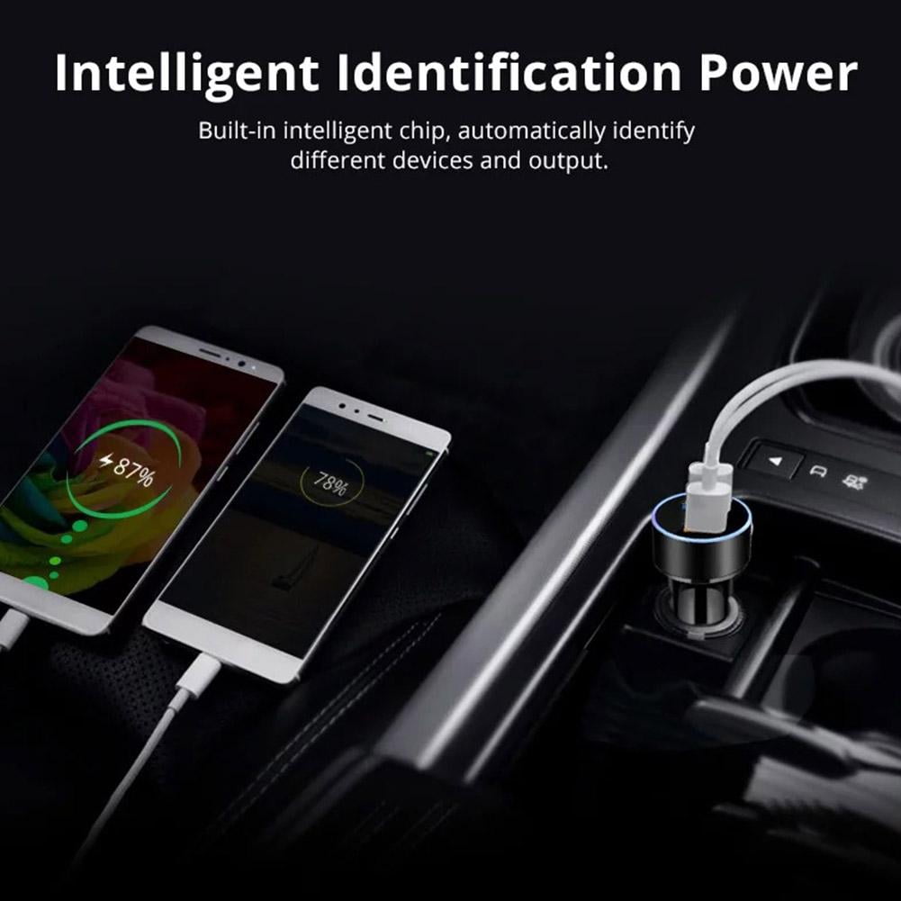 BQLQBQLQ 2 in 1 Car one Charger Dual USB Port Digital Charging Display ...