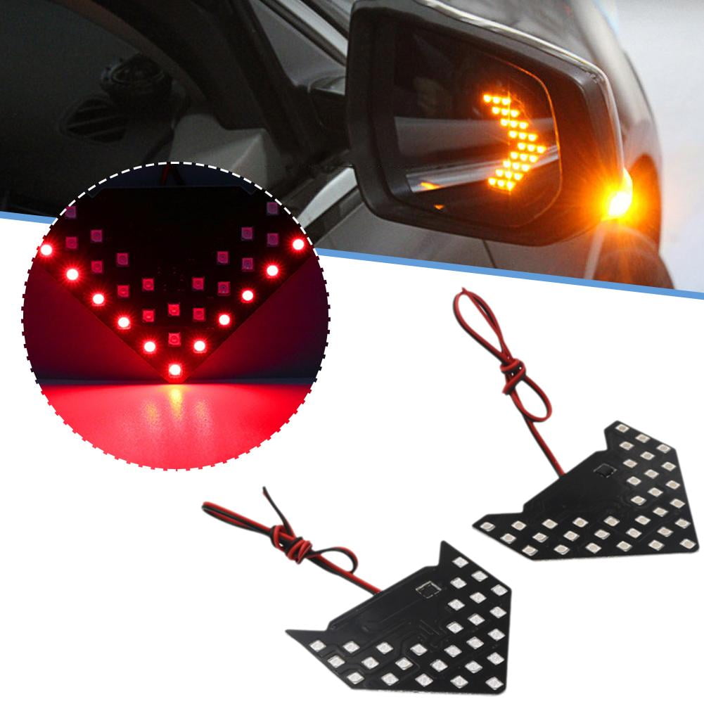 BQLQBQLQ 2x 27 SMD LED Sequential Arrow-Panel Rear View Side Mirror ...