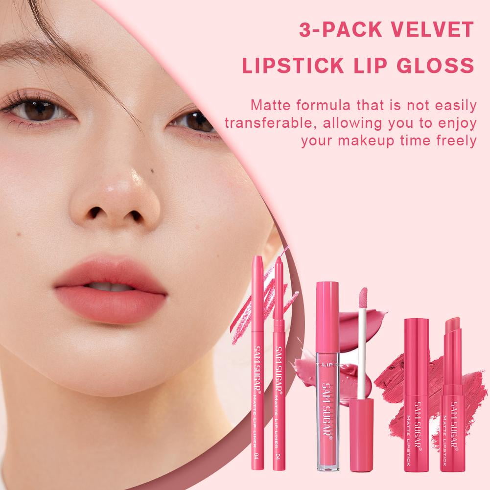 BQLQBQLQ 3pcsset Vt Lipsti Lip Gloss Waterproof Matte Liner Lipsti GXW ...
