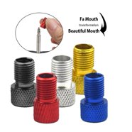 Red Presta Valve Adapter converts Presta Valves to standard Schrader ...