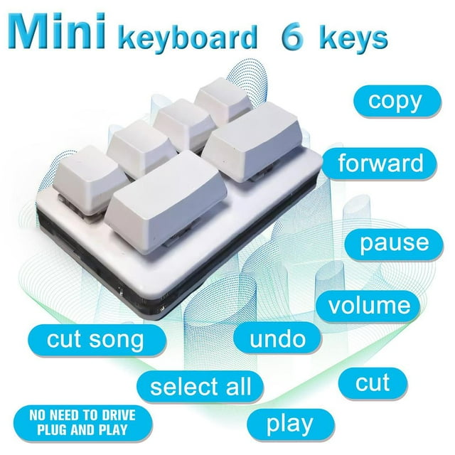Bqlqbqlq 6 Key Mini Keyboard Diy Programmable Gaming Keypad