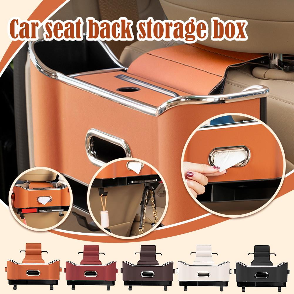 BQLQBQLQ A Pair Of Volcano Red Car Seat Back Storage Boxes, In-Car Cup ...