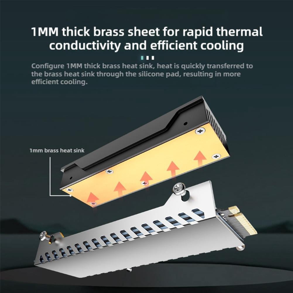 BQLQBQLQ ARGB SSD M2F Cooling Cooler HeatSink 2280 Brass Heat Sink ...