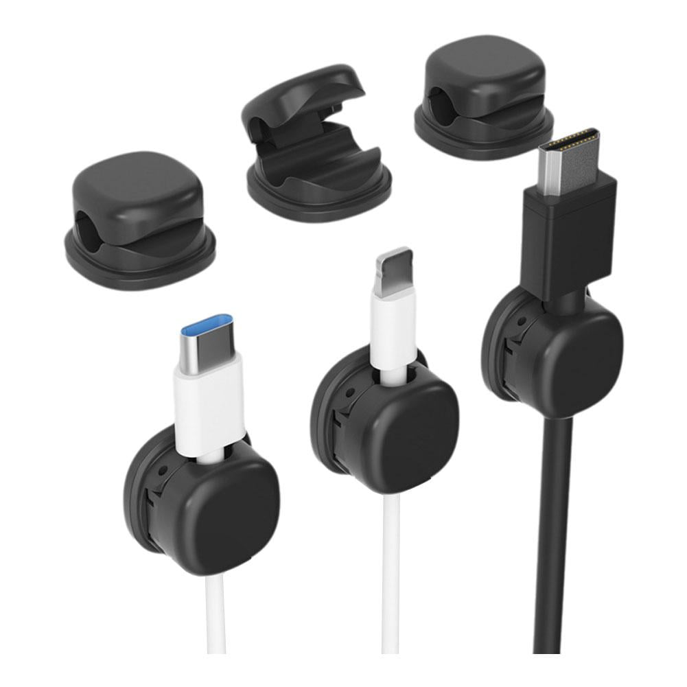 Clerance! Black 6pcs Cross-Border Spring Cable Organizer Desktop Data ...