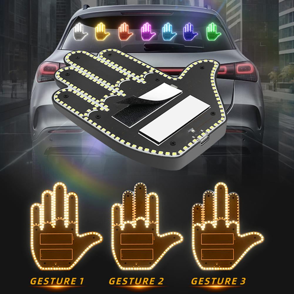 BQLQBQLQ Blue C Cross-Border Car Finger Light Gesture Light Vehicle ...