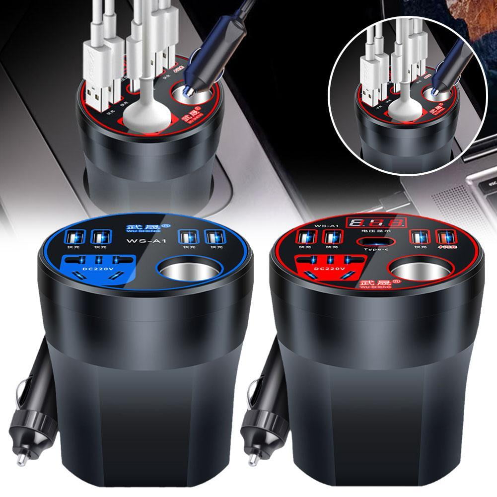 BQLQBQLQ Car Power Inverter 24V12V to 220V Led Display 4USB Ports ...