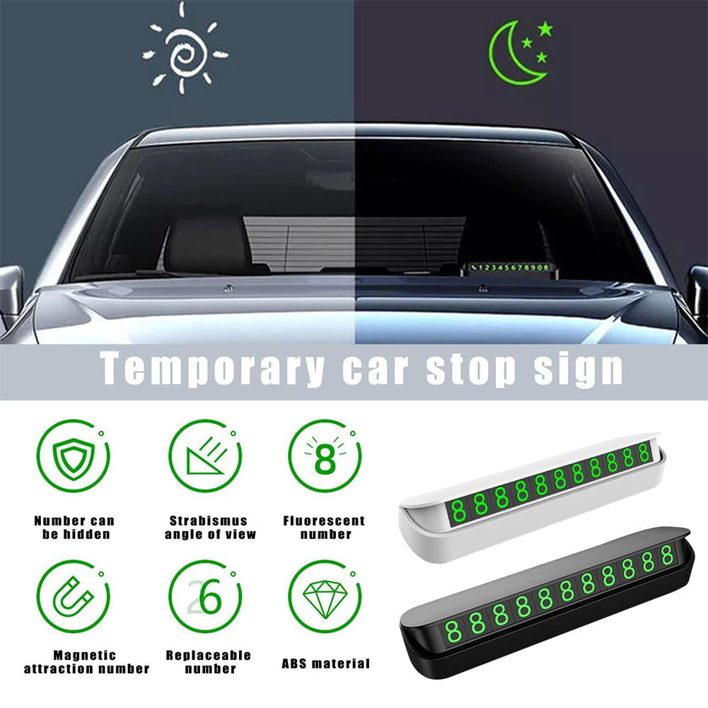 BQLQBQLQ Car Temporary Parking Card Phone Number Card Plate Access Car ...