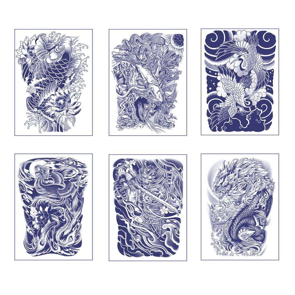 BQLQBQLQ Cartoon Dark Herbal Juice Semipermanent Tattoo Stickers ...