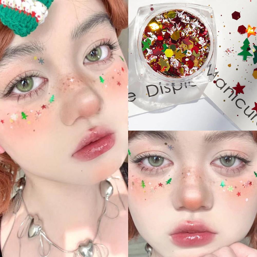 BQLQBQLQ Christmas Sequins Sticky Face Snowflake Glitter Makeup Nail ...
