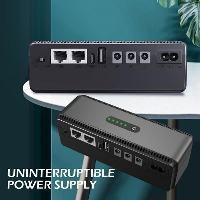 BQLQBQLQ DC UPS Battery Backup 10400mAh 5V 9V 12V 2A 15V 24V 1A 2A Uninterruptible Power ...