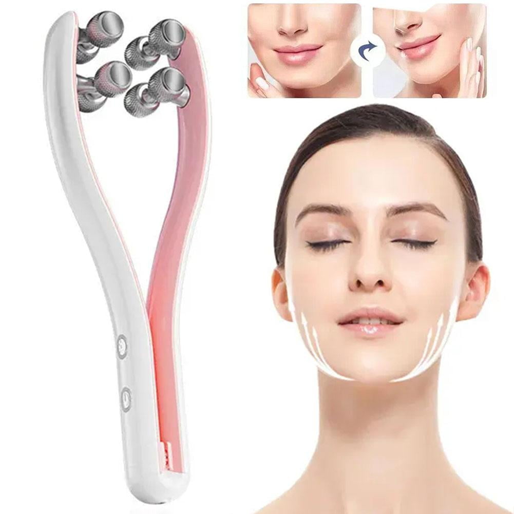 BQLQBQLQ EMS Face Lifting Roller RF Double Chin V Face Shaped Massager ...