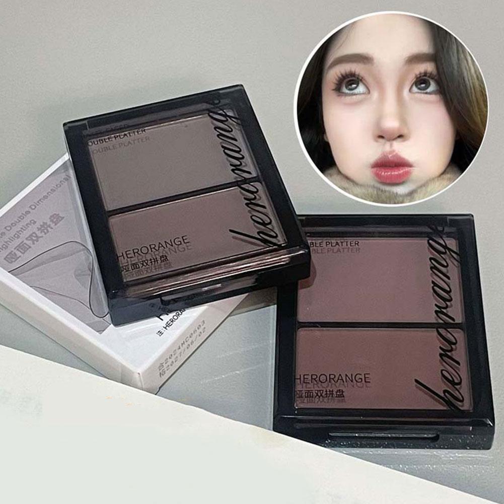 BQLQBQLQ Face sher Double Platter High Gloss Natural Brightening Makeup ...