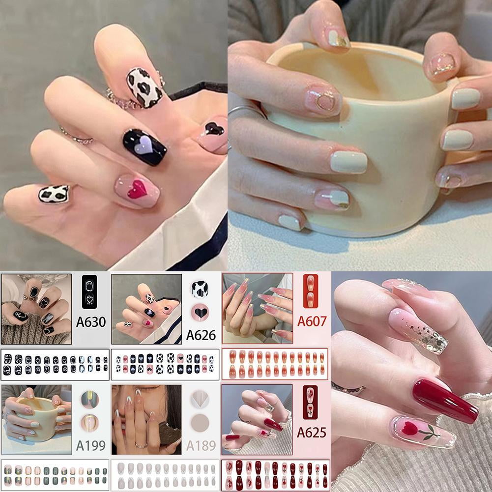 BQLQBQLQ Fake Nails Set Design DIY French Finger Nail Art false nail ...