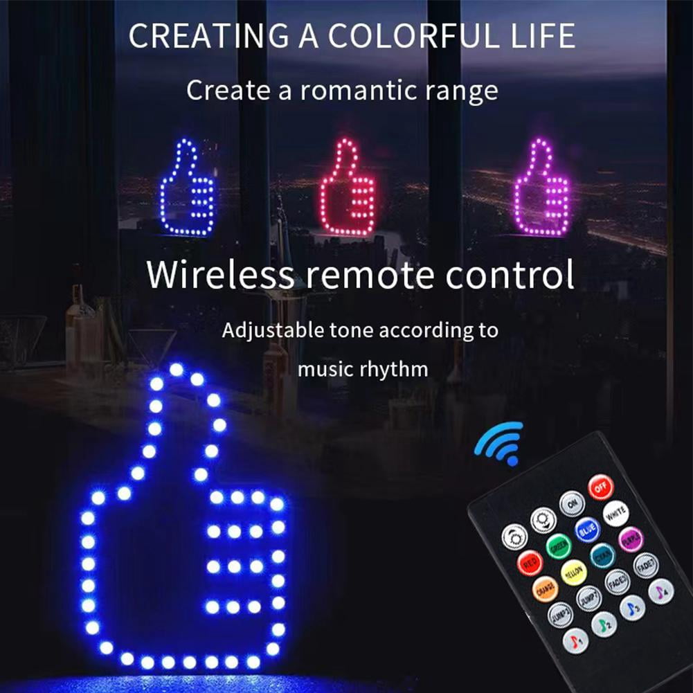 BQLQBQLQ Finger Gestures F Car Light with Remote Cars Rear Window Signs ...