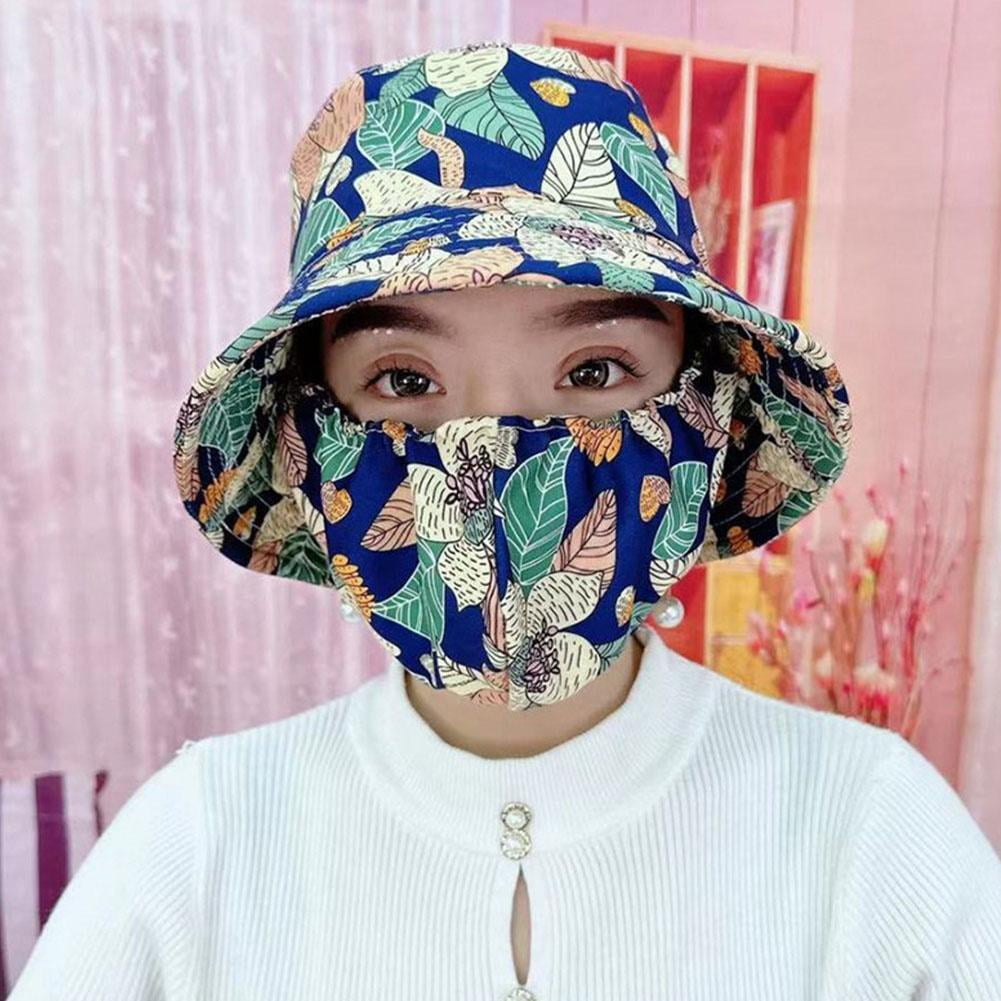 BQLQBQLQ Flower Sun Hat for Outdoor Working Sunscreen Hat With Face ...