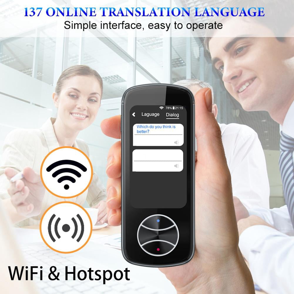 BQLQBQLQ Black V10 Smart Language Translator With Multi-Language Translation, Offline ...