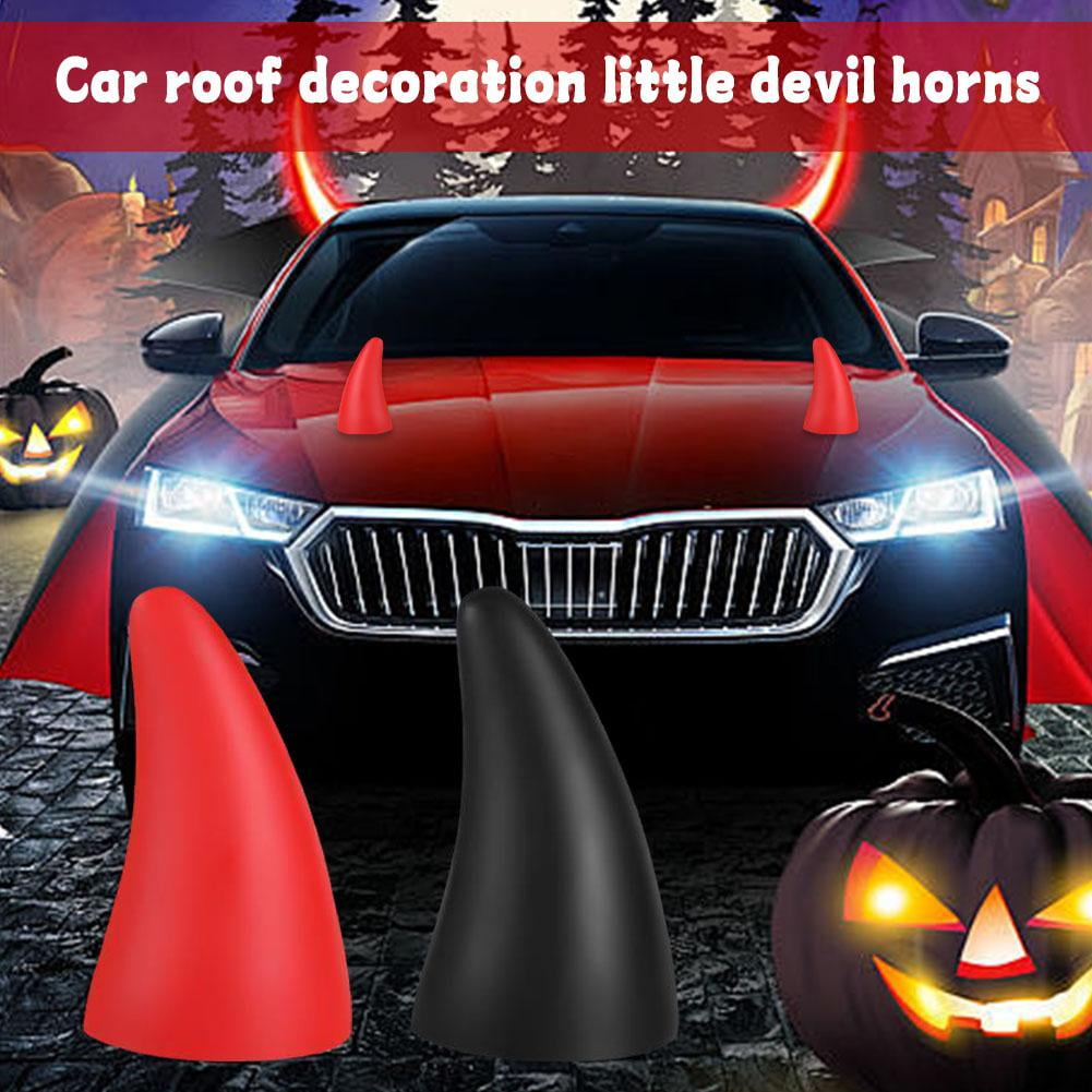 BQLQBQLQ Halloween Ornament 3D Devil Horn Car Sticker Set for Roof ...