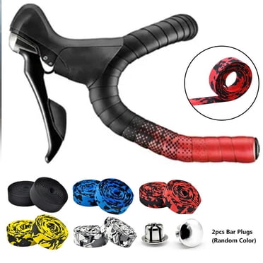 EVA Road Bike Red Handlebar Tape, Bicycle Handle Bar Cycling Wraps with ...