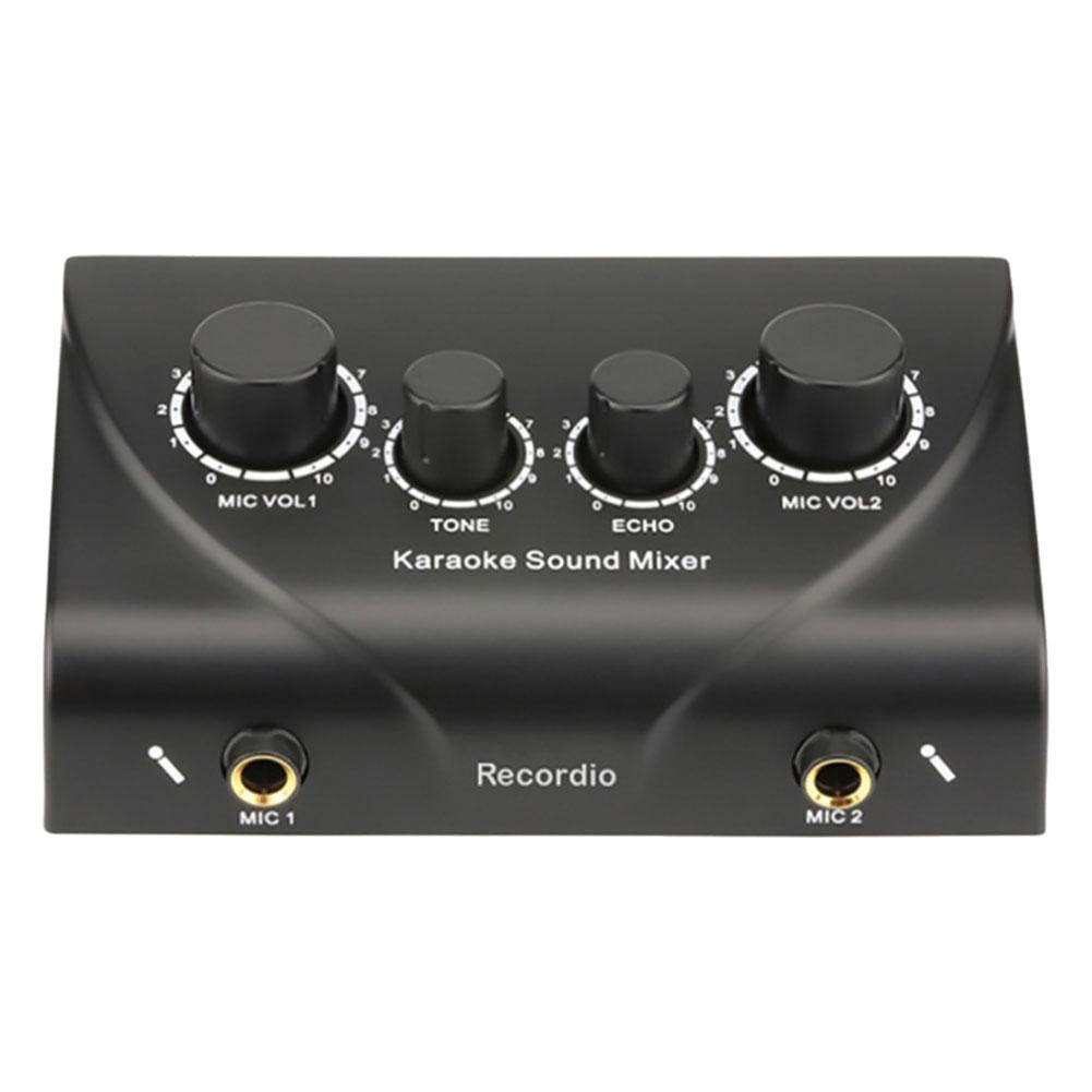BQLQBQLQ Karaoke Sound Mixer Dual Mic Inputs Audio Mixer Mini Sound ...