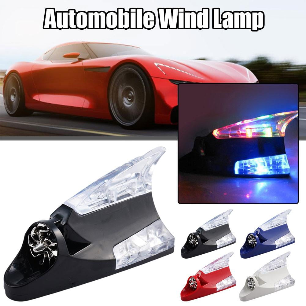 BQLQBQLQ LED Lights Car Truck Wind Power Shark Fin Roof Antenna Aerial Lamp / - Walmart.com