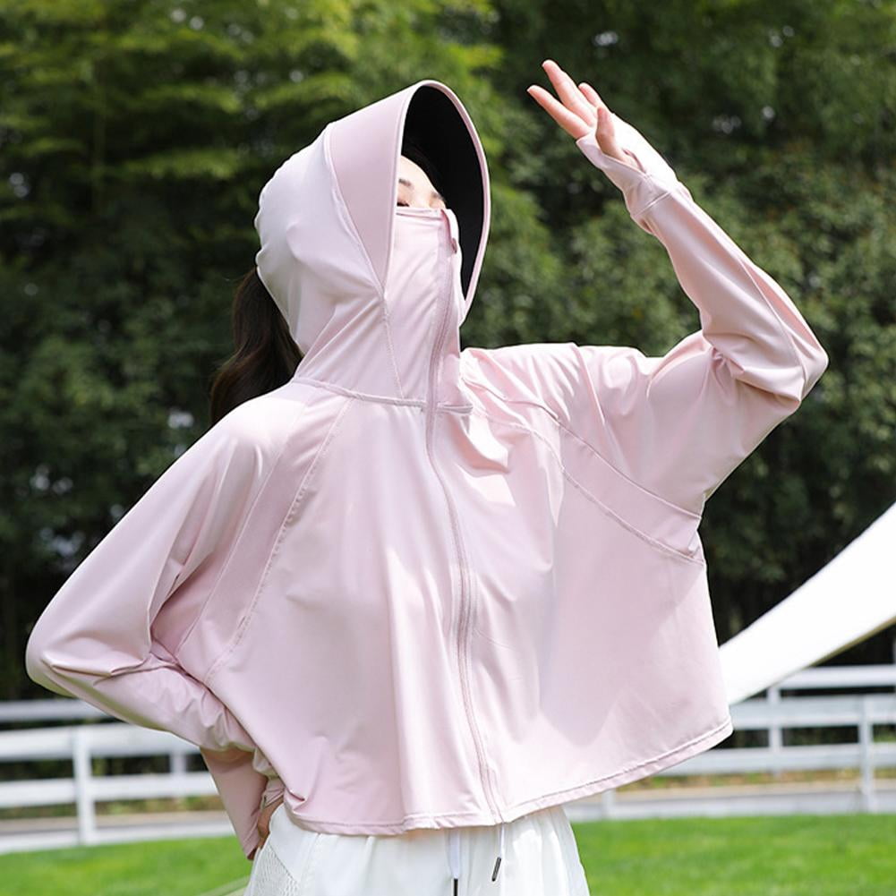 BQLQBQLQ Long Sleeved Ice Silk Sun Protection Suit Women Summer Thin ...