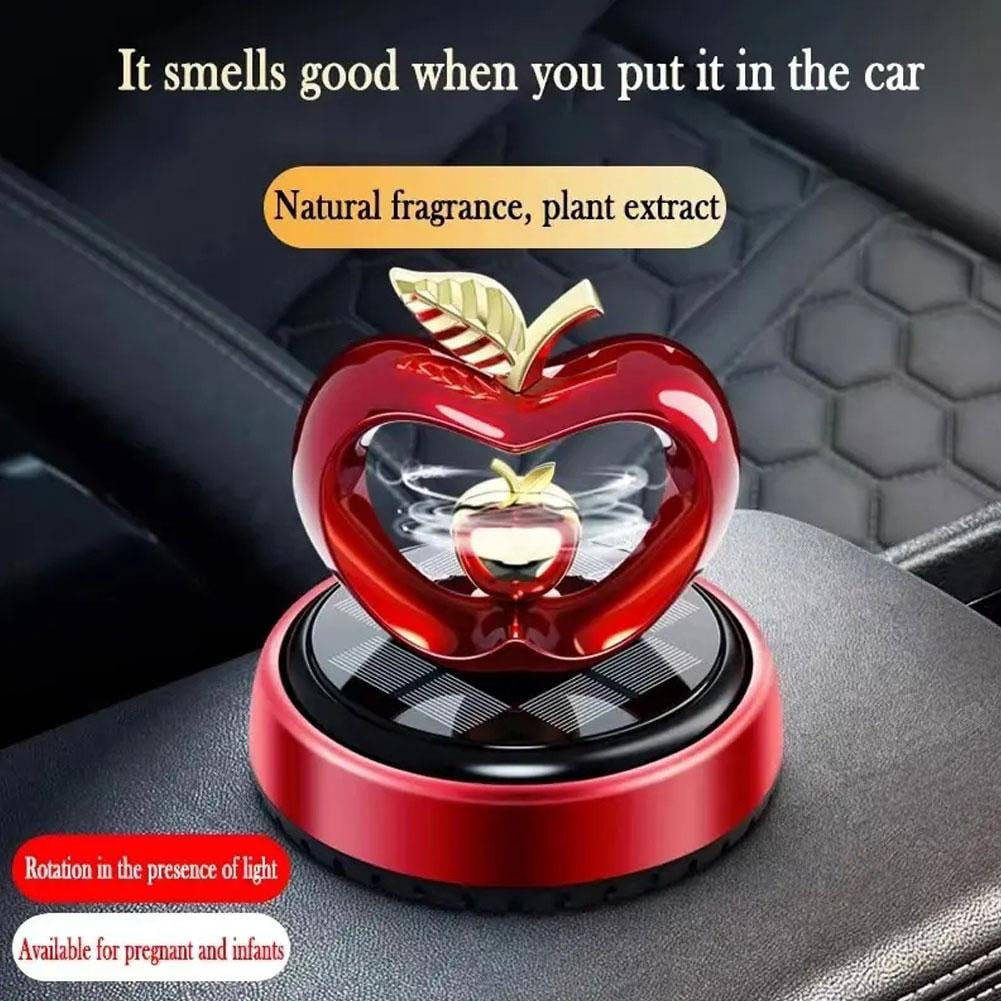 BQLQBQLQ Love Apple Car Solar AirFreshener Rotating Aromatherapy ...