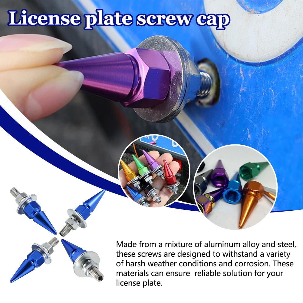 BQLQBQLQ M6 Threaded Tip Screws CNC Car Styling License Plate B Washer ...