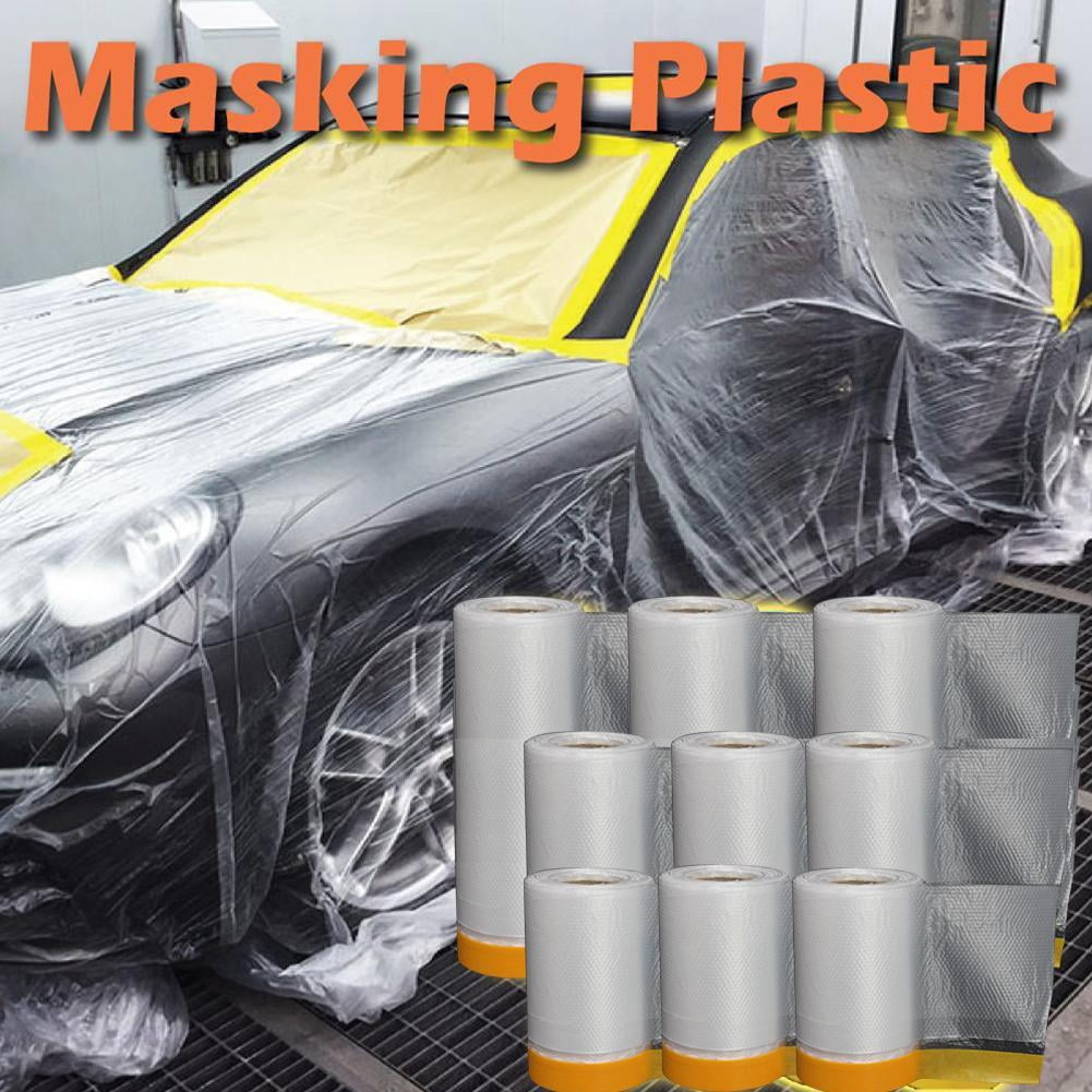BQLQBQLQ Masking Plastic Car Clear Paint Plastic Protective Ro Cover ...