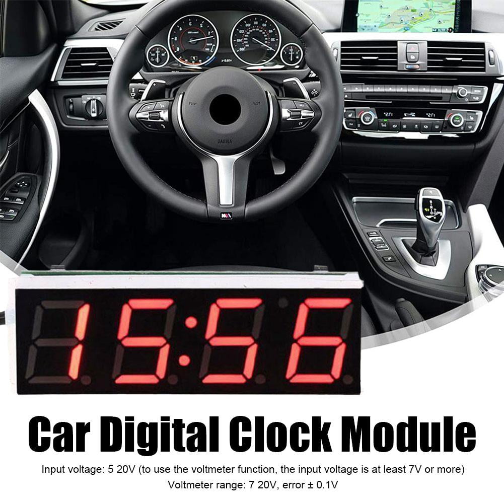 BQLQBQLQ Mini Car Digital Clock Thermometer Voltmeter 3 IN 1 Luminous ...