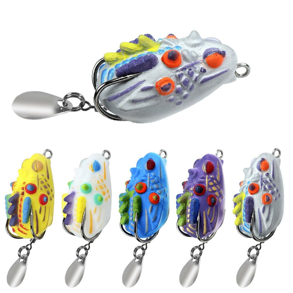BQLQBQLQ Mini Frog Soft Bait 35mm Double Hide Hook Fishing Lure Bionics ...