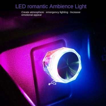 3x Mini Blue LED USB Car Interior Light Neon Atmosphere Ambient Lamp ...
