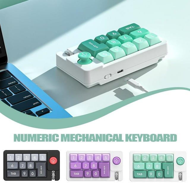 BQLQBQLQ Mini USBC Mechanical Numeric Keypad RGB Backlight Wired 13 ...