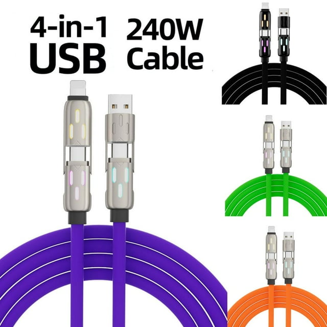 BQLQBQLQ Mobile phone data cable 4-in-1 USB C Cable 240W 4FT for Cable ...