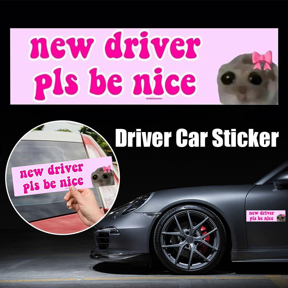BQLQBQLQ Nice Driver Car Sticker,New Driver Please Be Nice, Funny Meme ...