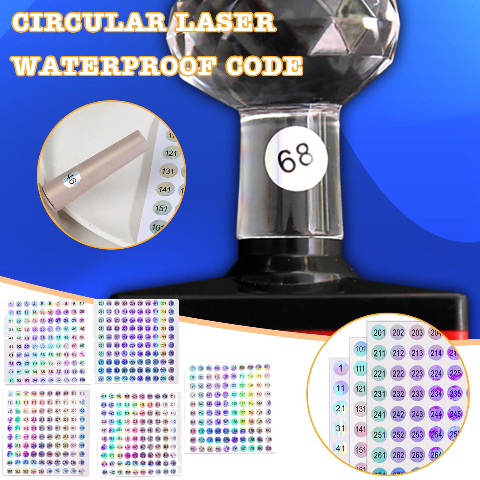 BQLQBQLQ Number Sticker Label For Nail Polish Color Gel Marking Digital ...