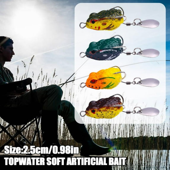 BQLQBQLQ PVC Fishing Tool Realistic Frog Lure For Bass Trout Floating ...