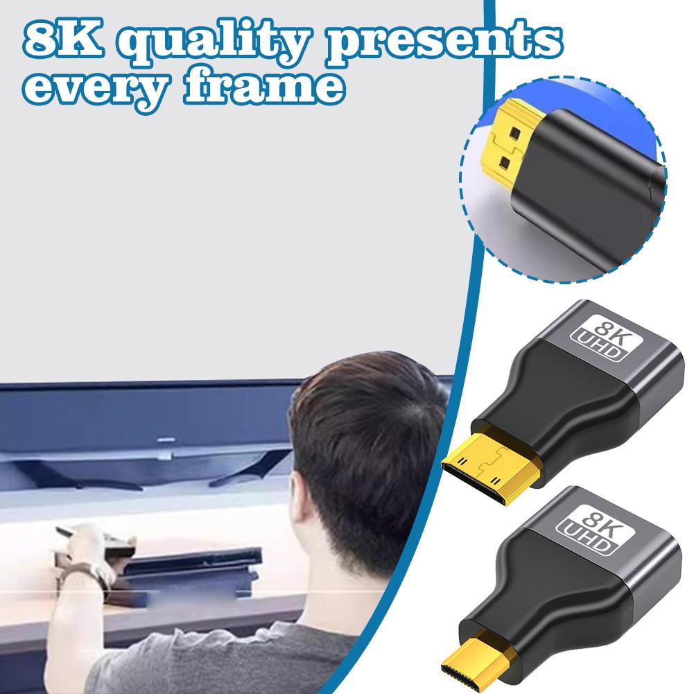 BQLQBQLQ Portable PVC Video Adapter Micro Mini HDMI to HDMI 8K Various Types of Displa - Walmart.com