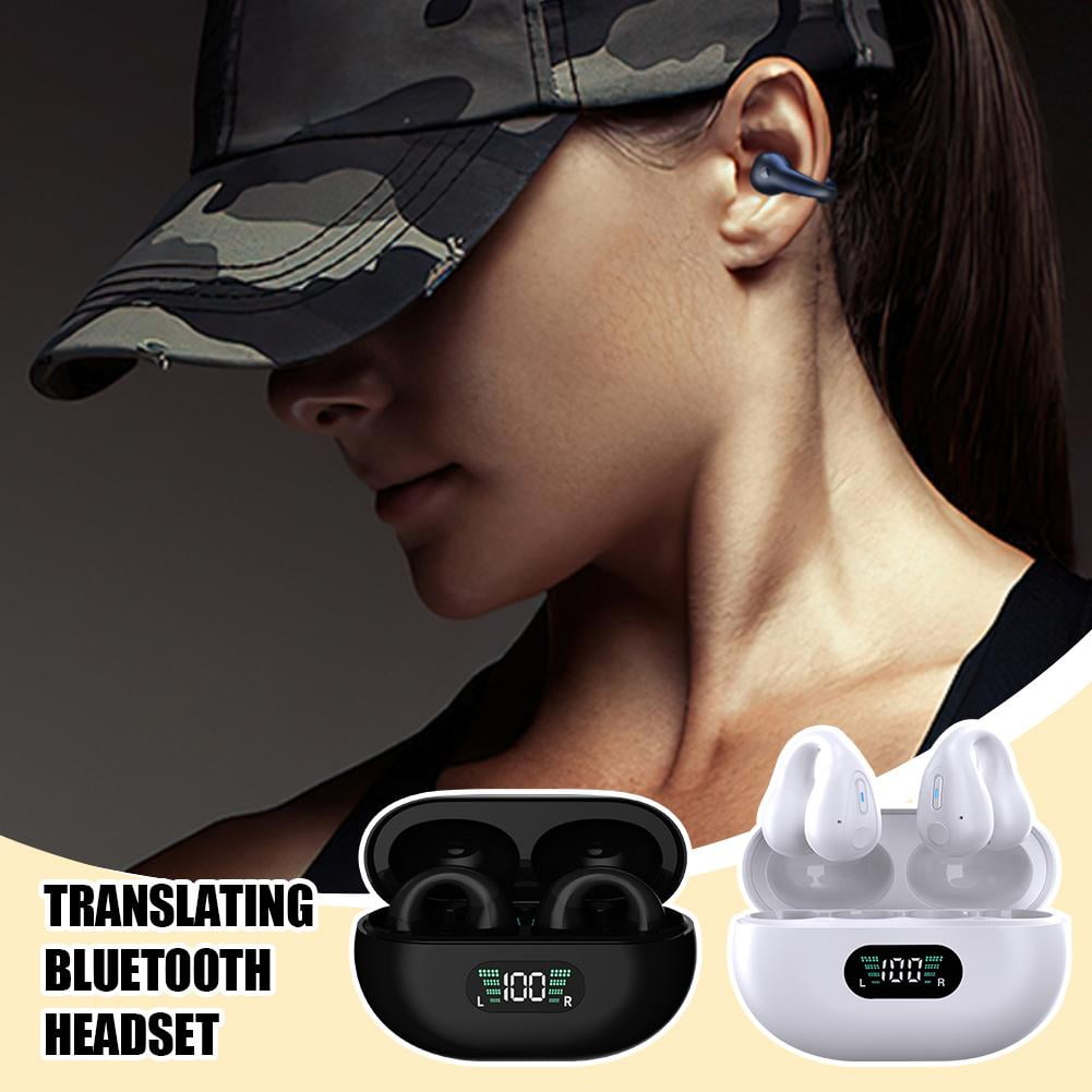 BQLQBQLQ Real Time Language Translator Earbuds Open Ear Clip Ai ...