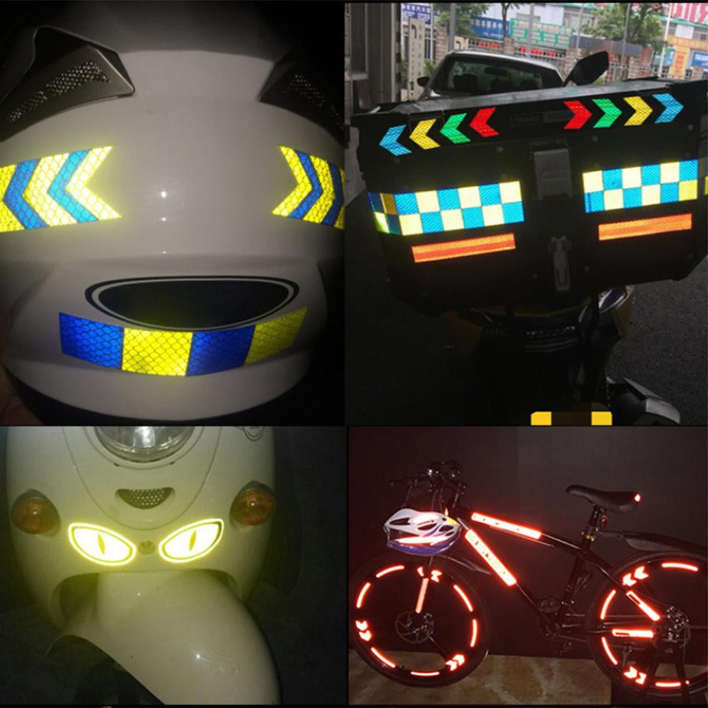 BQLQBQLQ Reflective Coloured Chevron Safety Stickers Bike Helmet ...