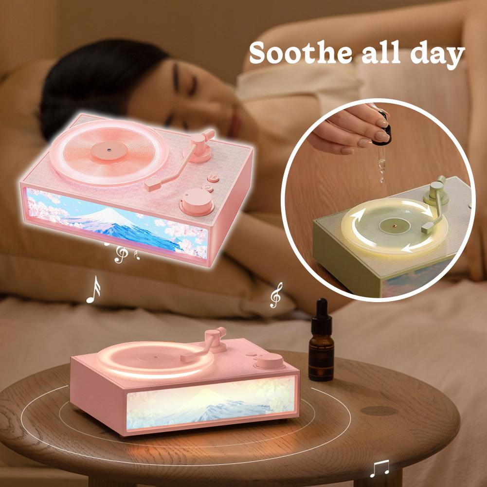 BQLQBQLQ Retro Bluetooth Speaker with Aroma Diffuser, Portable Record ...