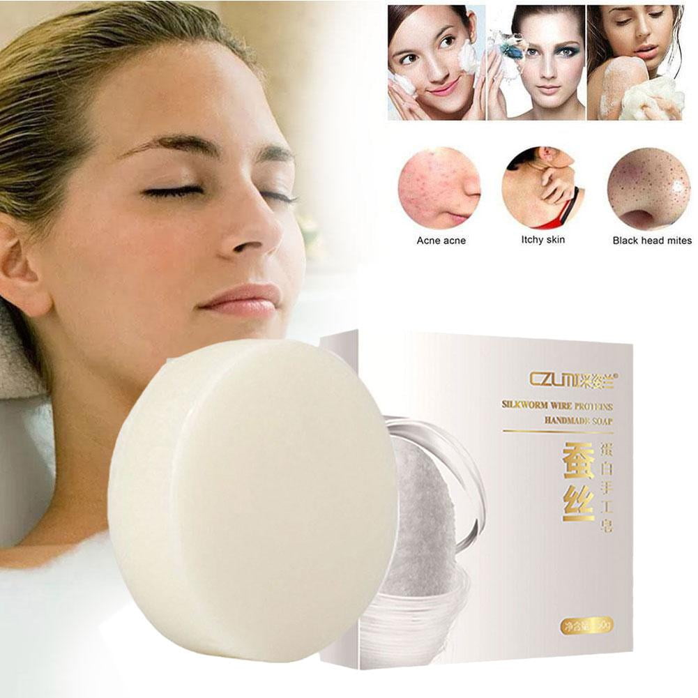 BQLQBQLQ Silk Protein Soap Bo Whitening Forearm Kn Bleaching Soap Spot ...