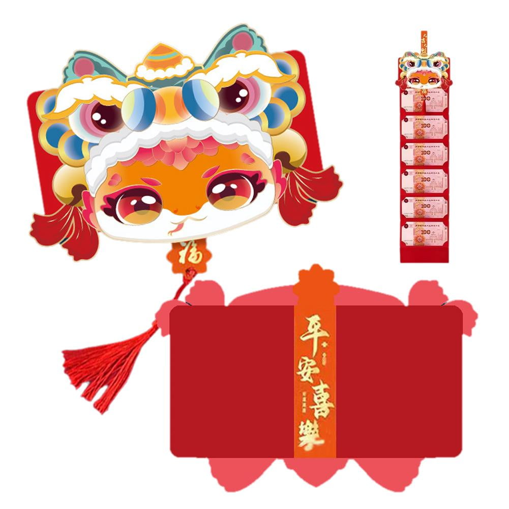 BQLQBQLQ Snake Folded Red Envelope Snake 2025 Lucky Money Bag Cartoon ...
