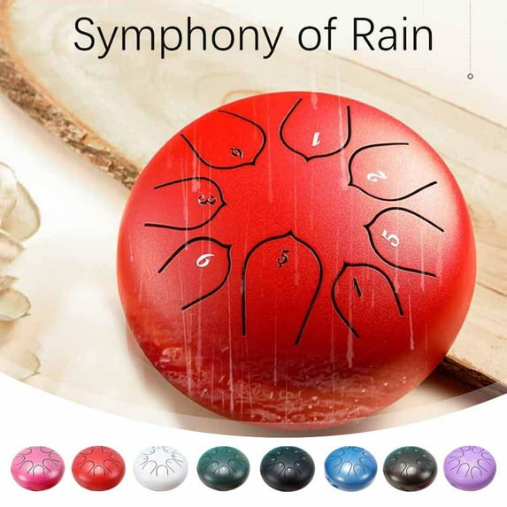 BQLQBQLQ Stl Tongue Drum Rain Chime Rain Drum Instrument For 6Note Drum ...
