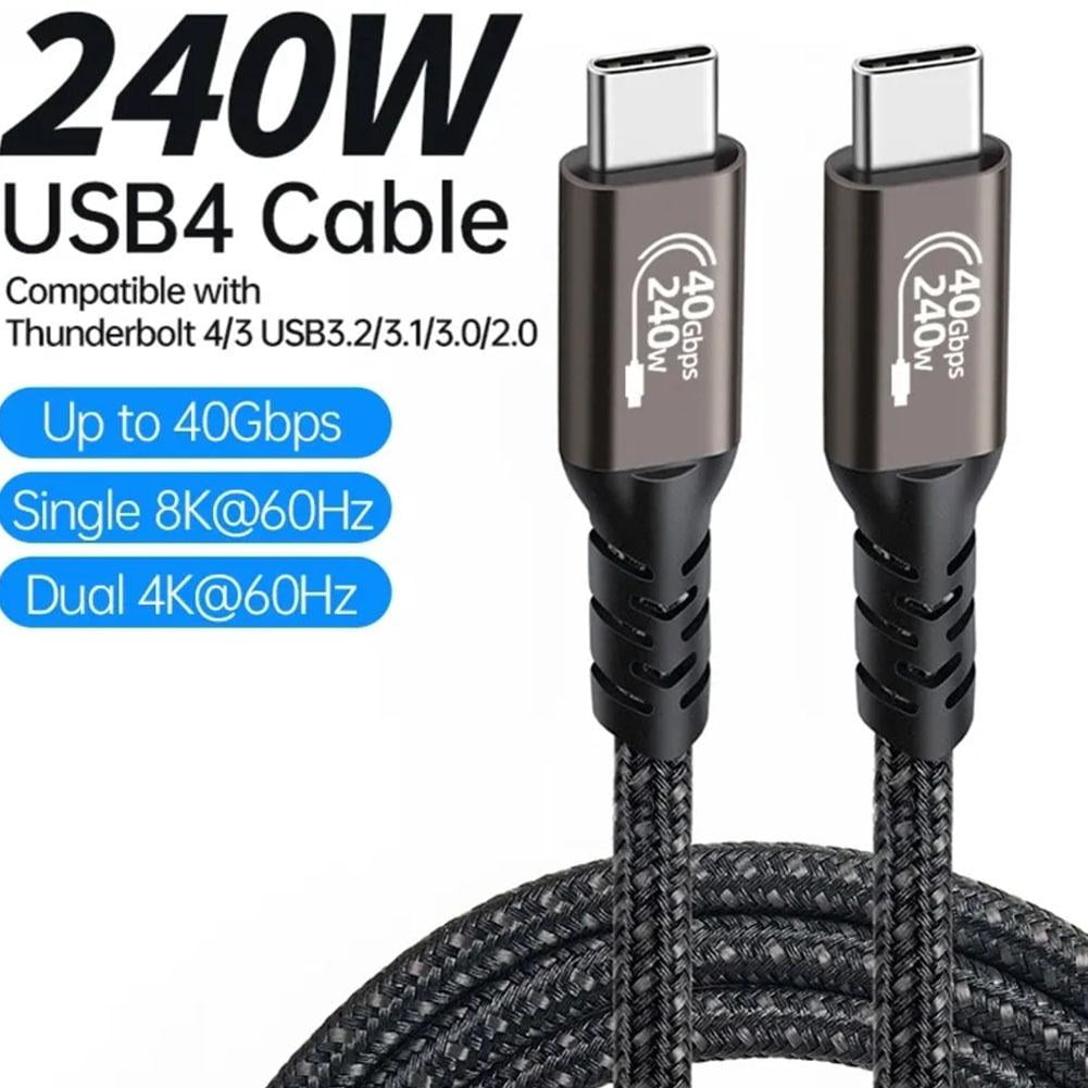 BQLQBQLQ Thunderbolt USB 4 Data Line Type C Cable 8K Projection PD 240w ...