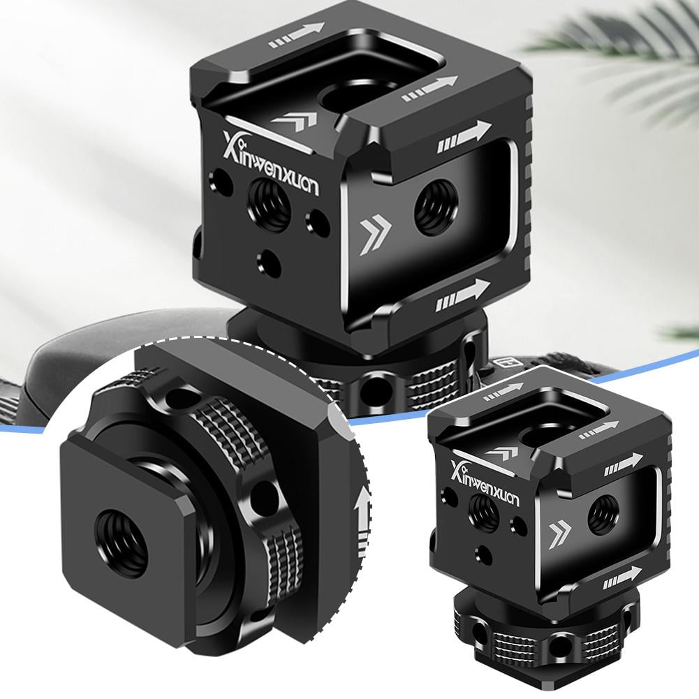 BQLQBQLQ Triple Cold Shoe Mount Adapter Monitor Hot Shoe Extension Seat ...